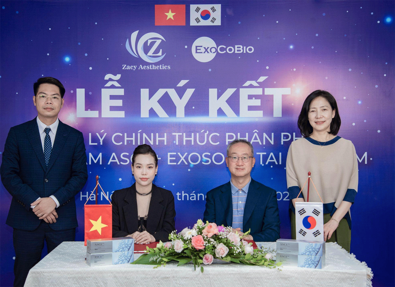 Lễ ký kết đại lý phân phối sản phẩm ExoCobio ASCE+ Exosome tại Ngo Mai Phuong Skinlab